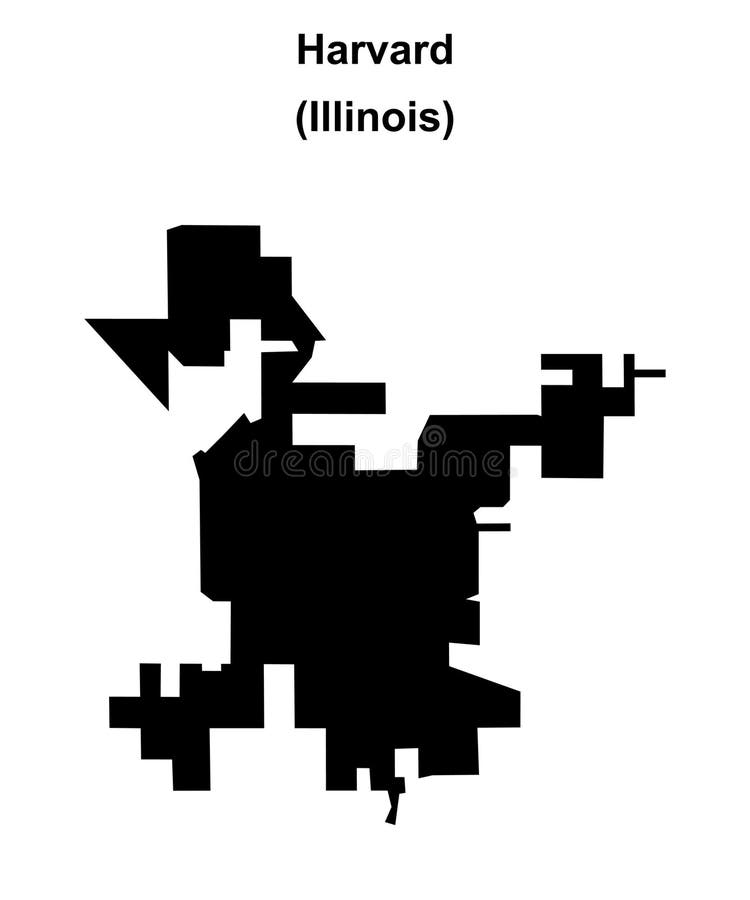 Harvard outline map stock illustration. Illustration of isolated ...