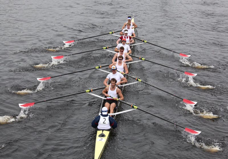 Harvard Men Win Head of the Charles Editorial Stock Image - Image of ...