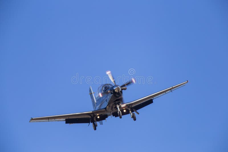 Harvard Plane in Flight stock image. Image of propeller - 146425607