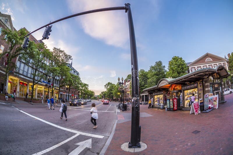 Harvard Square in Cambridge, MA, USA Editorial Image - Image of ...