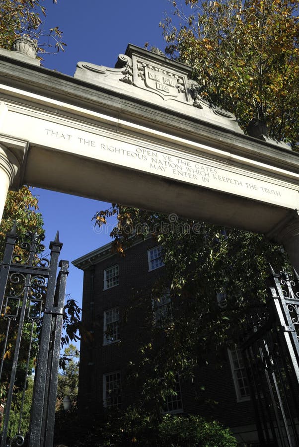 Harvard University Gate stock photo. Image of landmark - 12572732