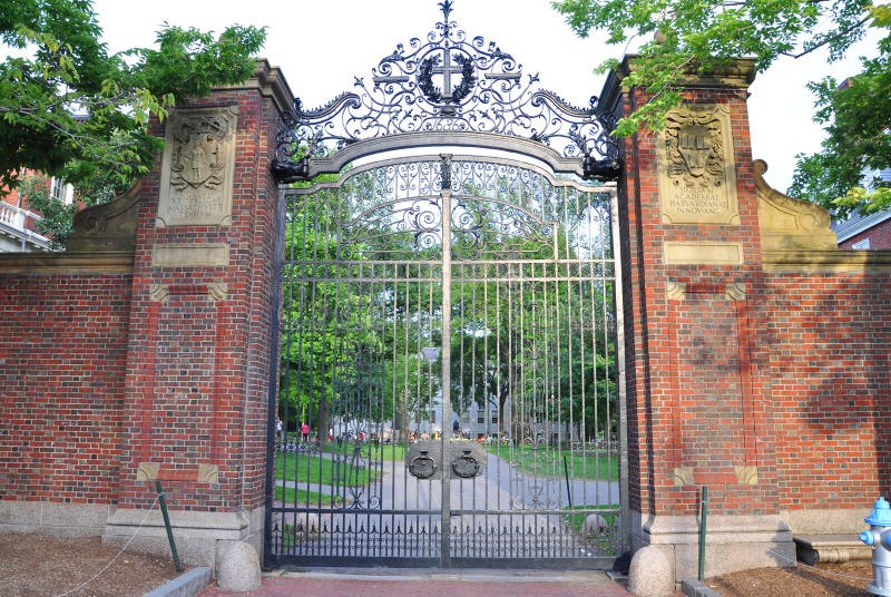 Harvard University Gate, Boston, USA Stock Photo - Image of cambridge ...