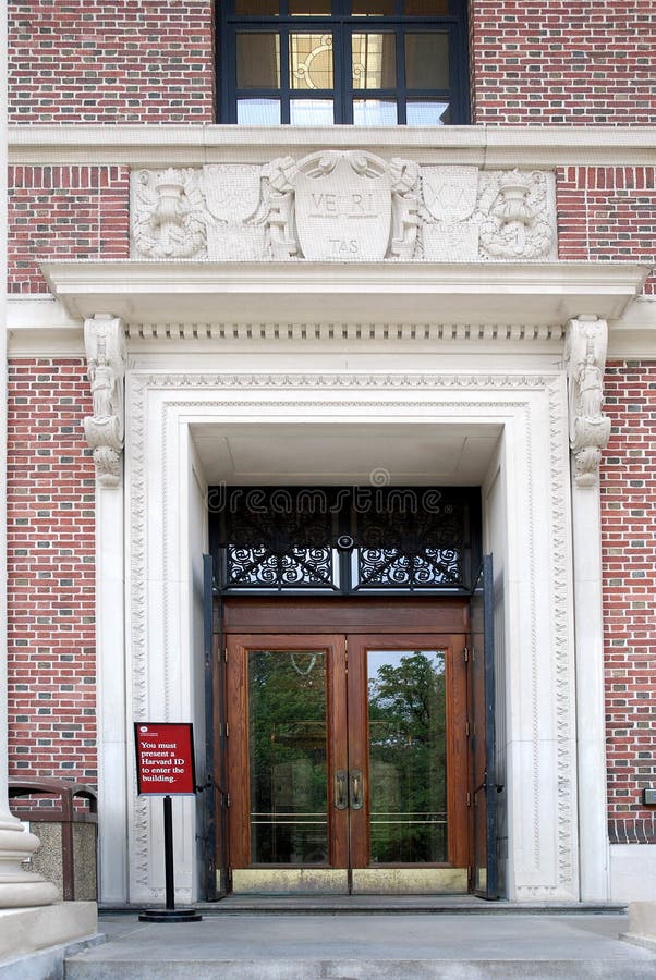 Harvard University Library Entrance Stock Image - Image of door ...