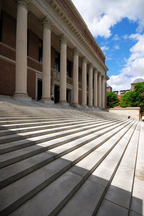 Harvard University - Widener L Stock Image - Image of columns, widener ...
