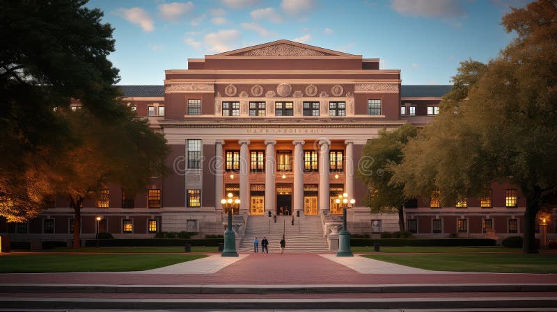 Harvard widener library stock illustration. Illustration of university ...