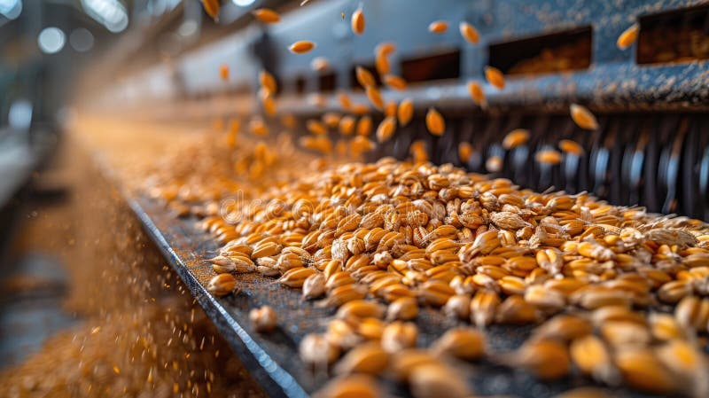 Harvest Grain, Crops Wheat and Corn at the Seaport for Export. Stock ...