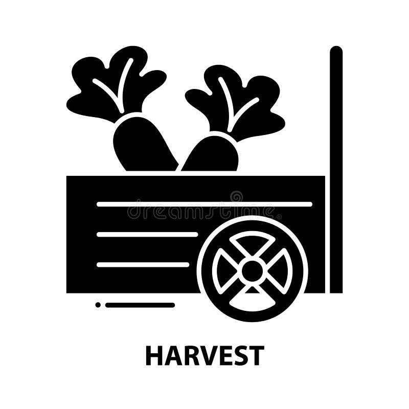 Harvest Icon, Black Vector Sign with Editable Strokes, Concept ...