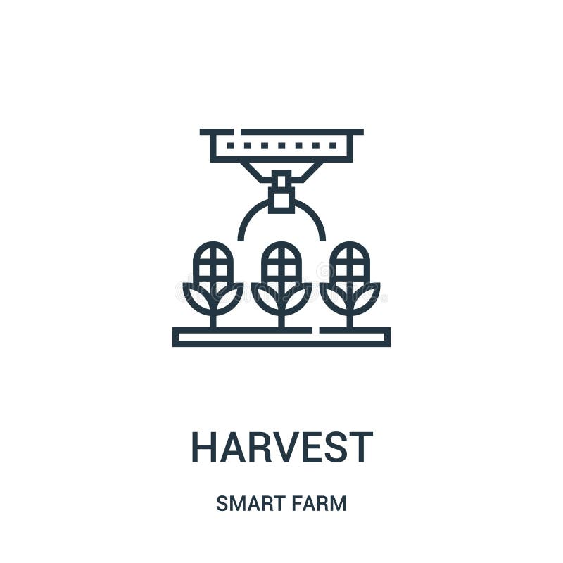 Harvest Icon Vector from Smart Farm Collection. Thin Line Harvest ...