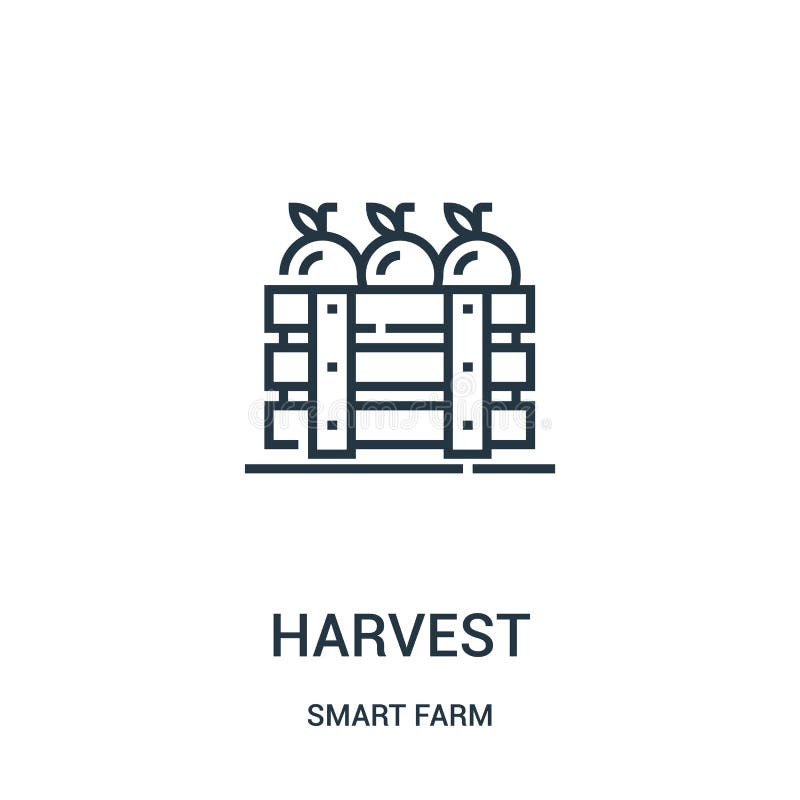 Harvest Icon Vector from Smart Farm Collection. Thin Line Harvest ...