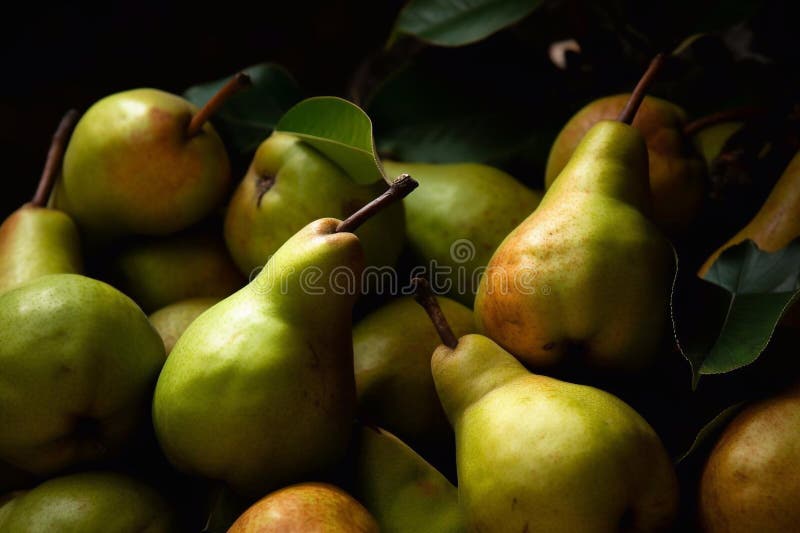 Harvest Many Ripe Pears. AI Generated Stock Illustration - Illustration ...