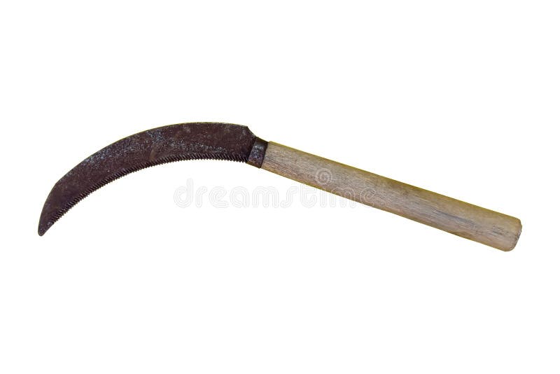 Harvest Rice Equipment in Thailand Isolated on White Stock Image ...