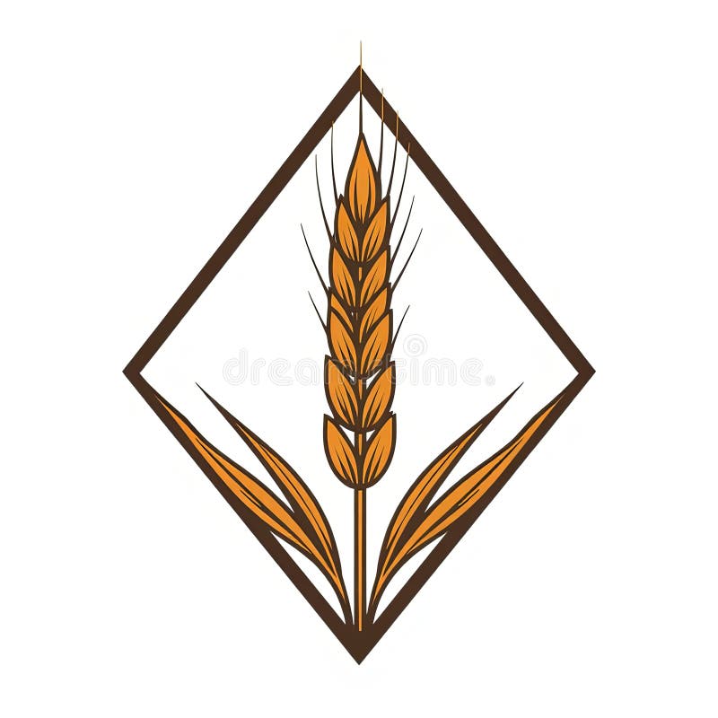 Harvest Symbol with Golden Grain Stock Illustration - Illustration of ...