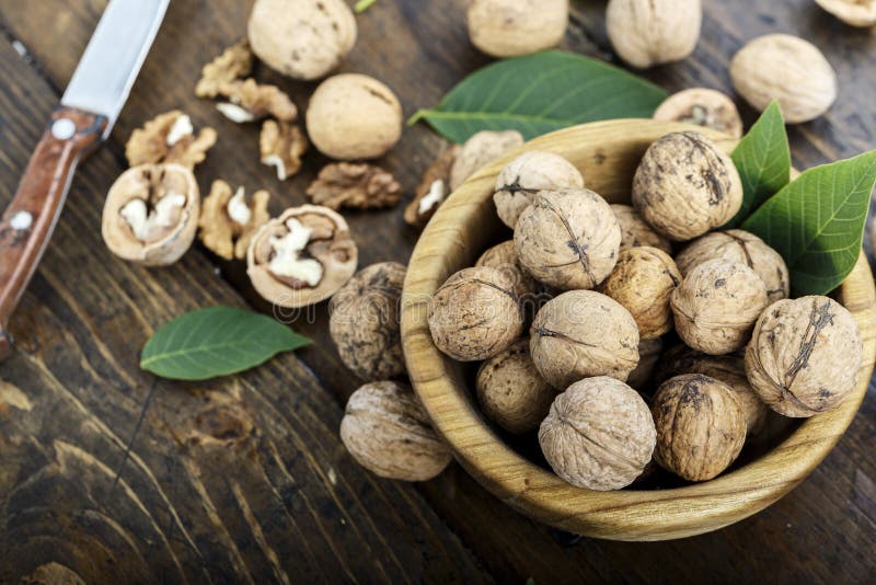 Walnuts without shell stock image. Image of natural - 124106899