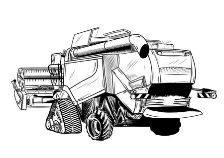 Harvester Drawing Stock Illustrations – 1,794 Harvester Drawing Stock ...