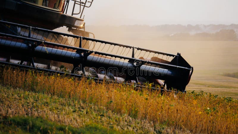 Combine Harvesting Blade And Field Stock Image - Image of combine, farm ...