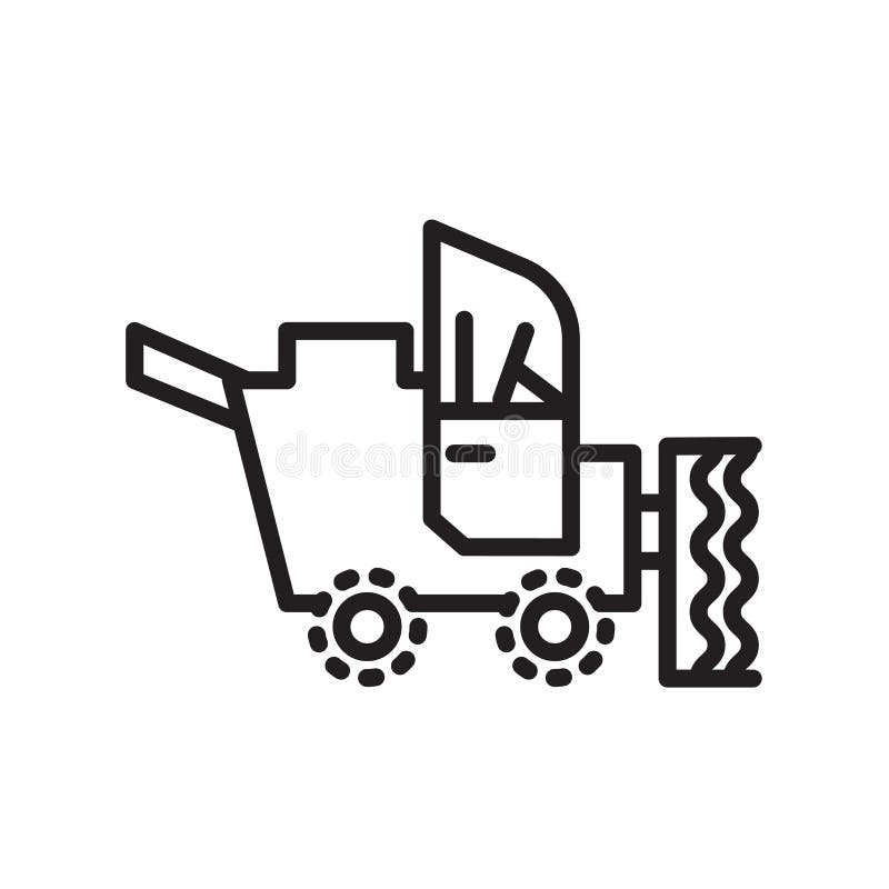 Harvester Icon Vector Isolated on White Background, Harvester Sign ...