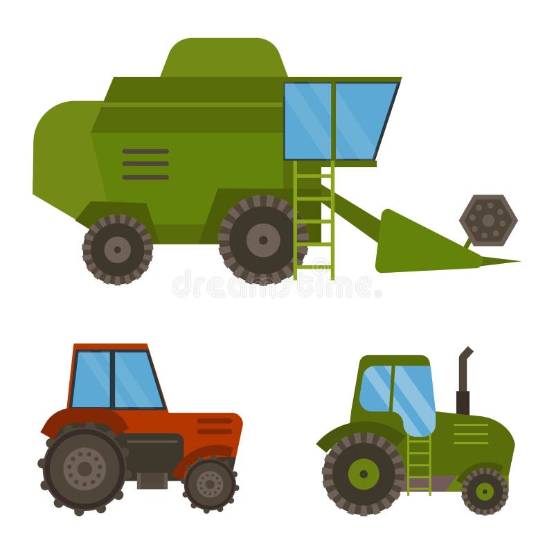 Harvester machine vector stock vector. Illustration of food - 76967741