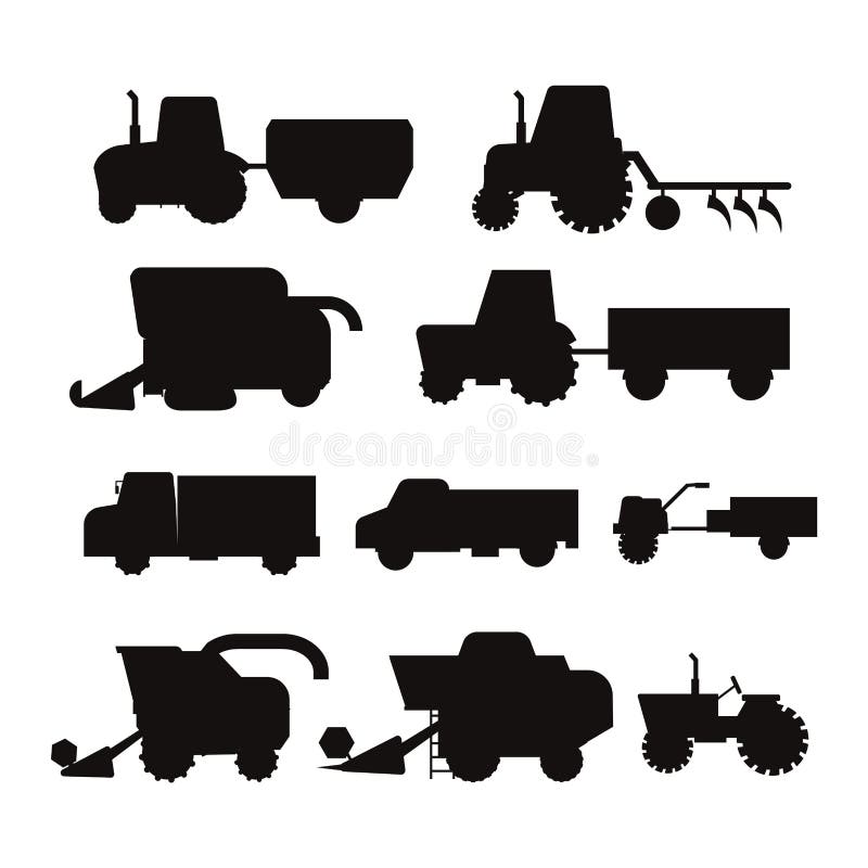 Harvester Machine Vector Technic Stock Vector - Illustration of combine ...