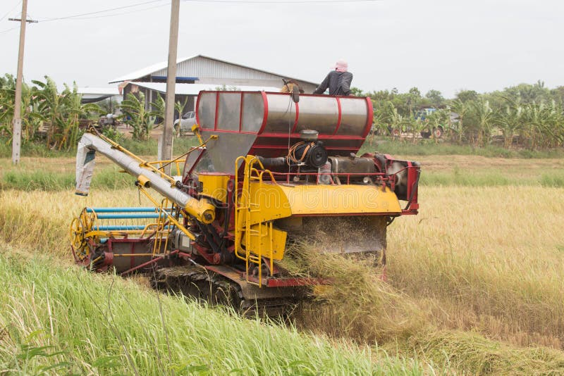 An Harvester in Work ,Close Up Stock Photo - Image of machine, cereal ...