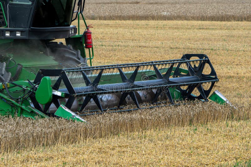 Harvester at work stock image. Image of harvest, track - 287245537
