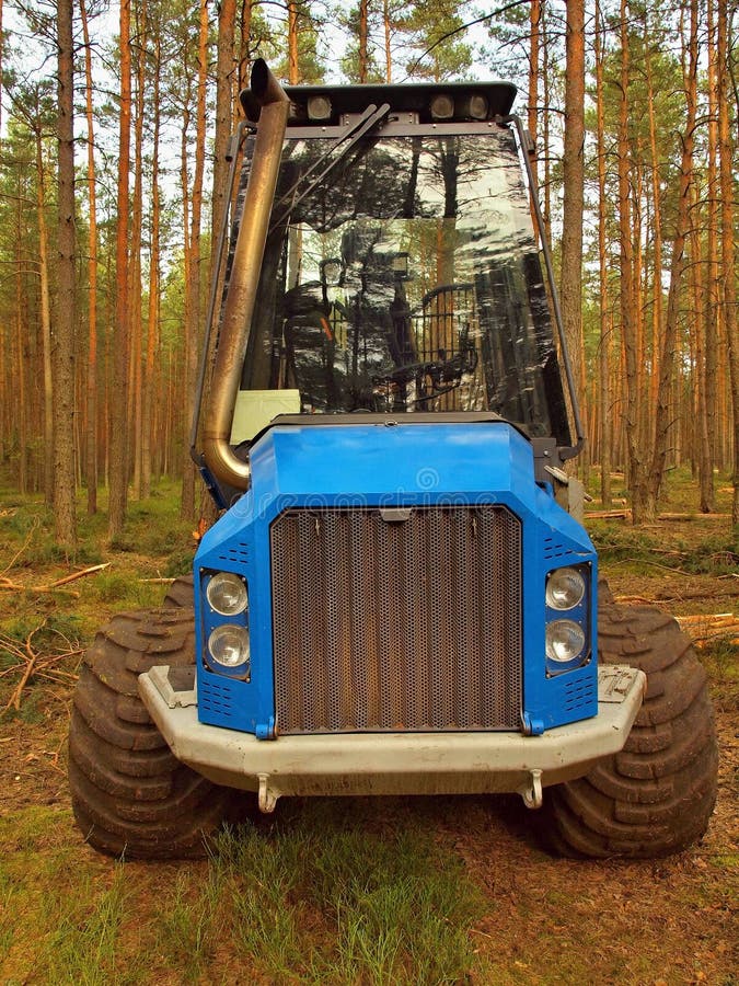Harvesting Machine is Waiting before Next Work. Stock Image - Image of ...