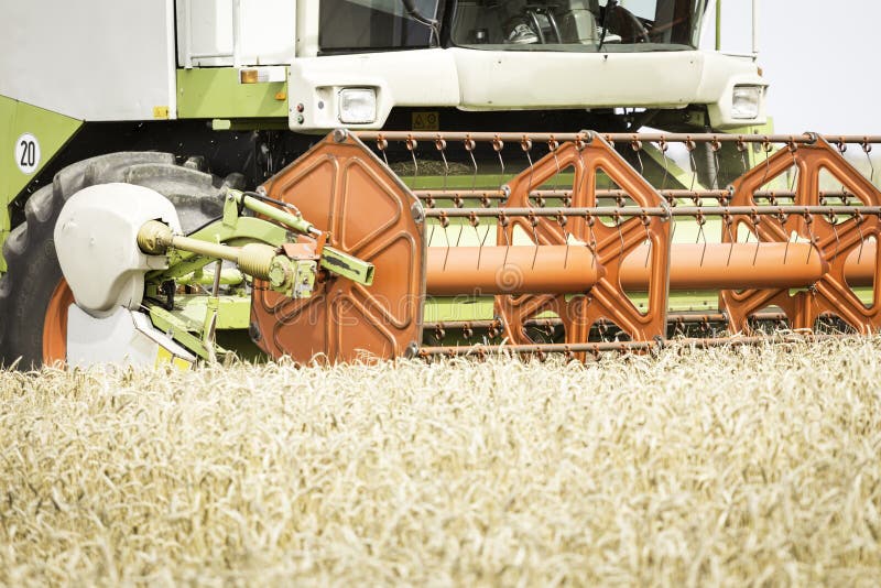 Cutting Mechanism in Harvester Stock Photo - Image of rural, dust ...