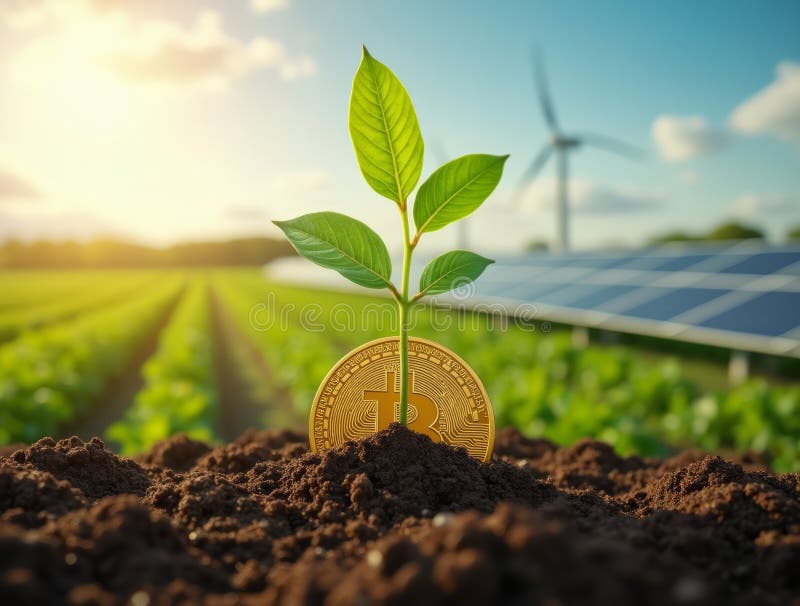 Harvesting Renewable Wealth: Golden Coin As a Sprouting Seedling Stock ...