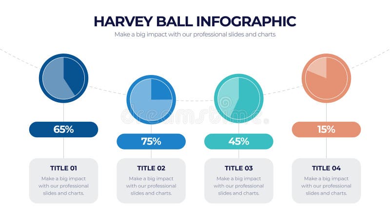 Harvey Ball Infographics Elements Vector Stock Illustration ...