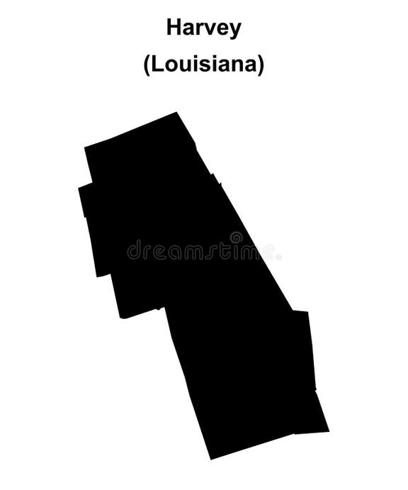 Harvey outline map stock vector. Illustration of region - 357331638