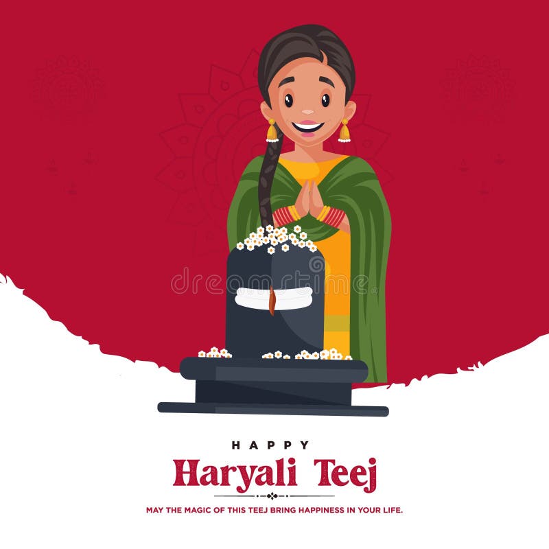 Happy teej banner design stock vector. Illustration of culture - 227170506