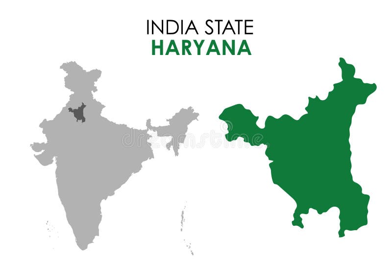 Haryana Map of Indian State. Haryana Map Vector Illustration Stock ...