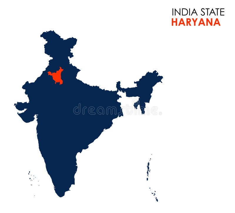 Haryana Map of Indian State. Haryana Map Vector Illustration Stock ...