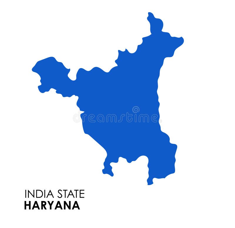 Haryana Map of Indian State. Haryana Map Vector Illustration Stock ...