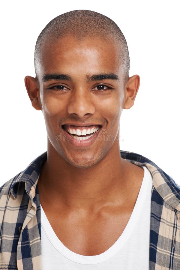 He Has that Great Smile. Studio Shot of a Handsome Young Man Isolated ...