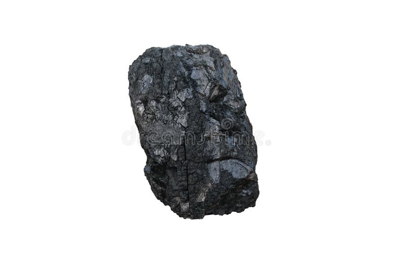 Raw Sub-Bituminous Coal is Isolated on White Background. Stock Photo ...