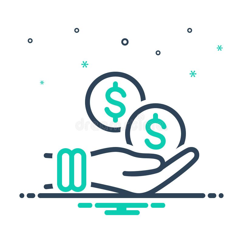 Mix Icon for Has, Money and Currency Stock Illustration - Illustration ...