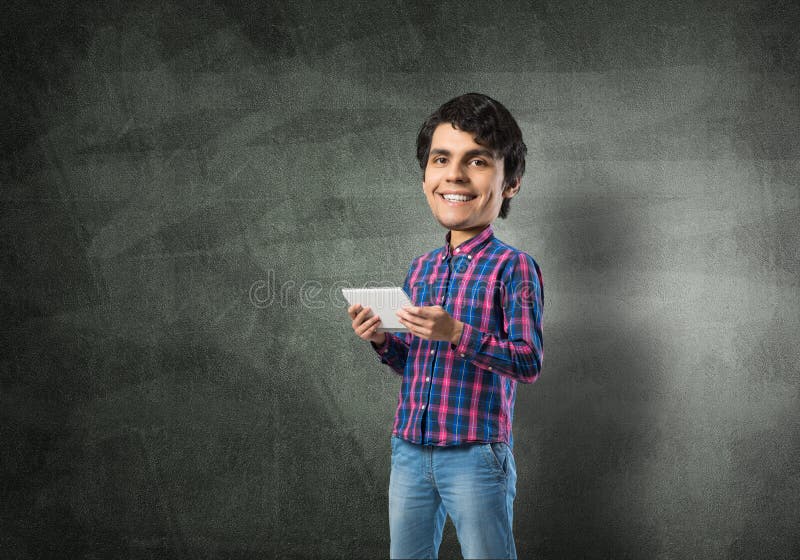 He has smart head stock photo. Image of jeans, adult - 62615414