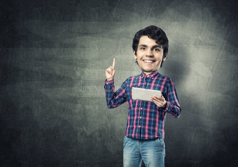 He has smart head stock image. Image of happy, intelligent - 62204719