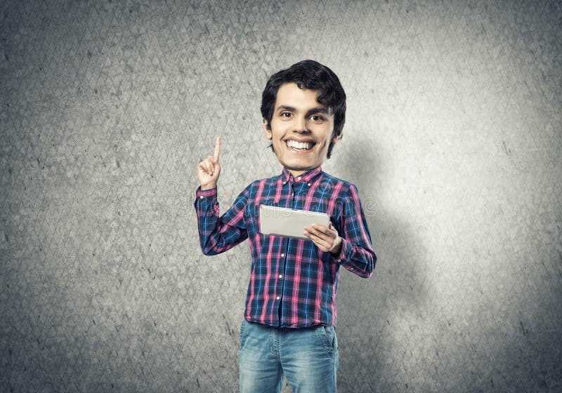 He has smart head stock image. Image of happy, intelligent - 62204719