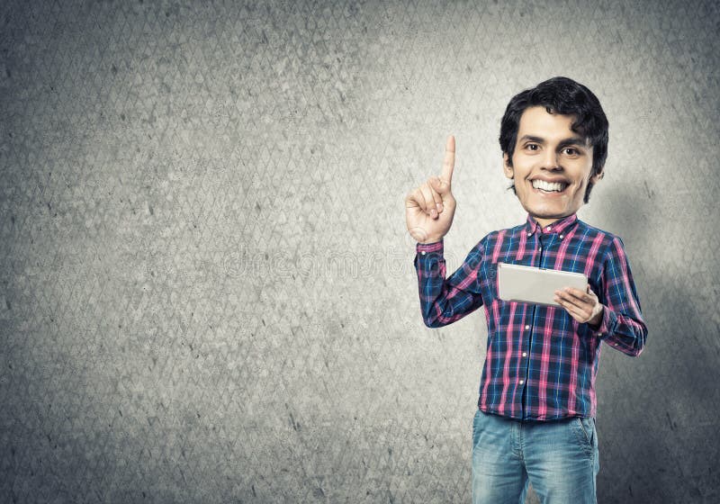 He has smart head stock image. Image of happy, intelligent - 62204719