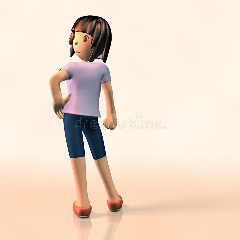 She has a strong will. stock illustration. Illustration of person ...