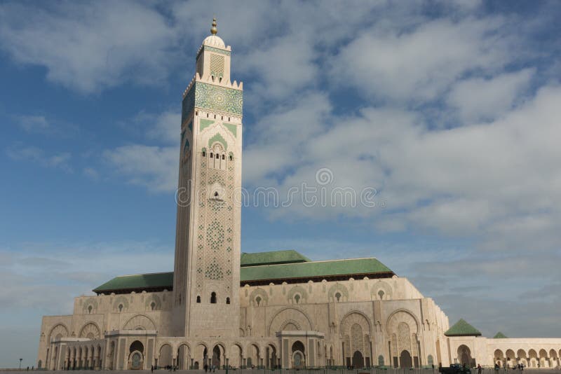 Hasan II mosque stock image. Image of africa, minaret - 68383499