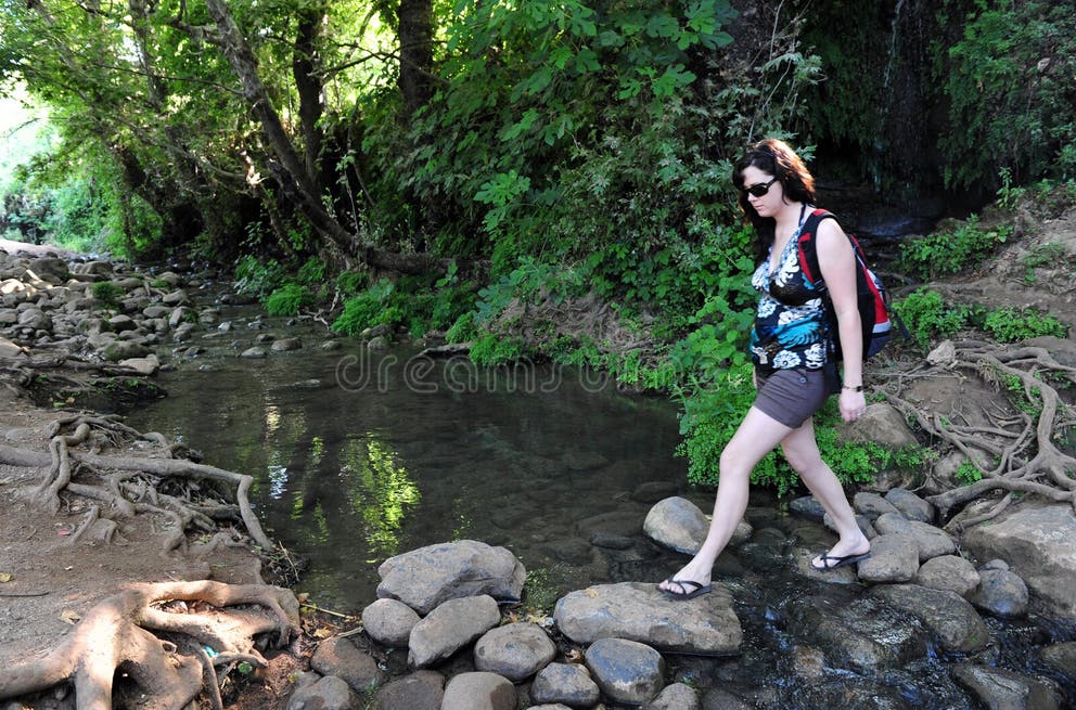 The Hasbani River in North Israel Stock Photo - Image of israeli, green ...