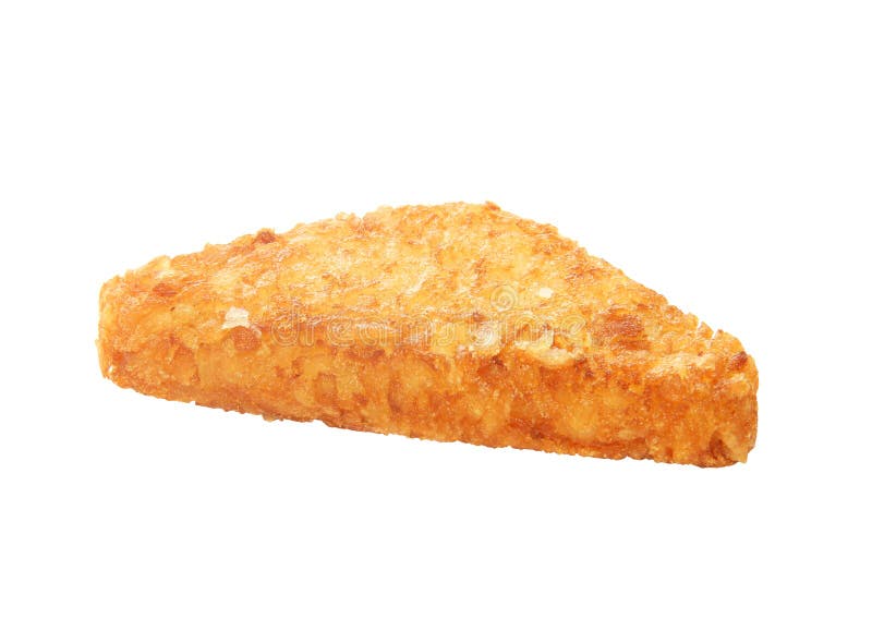Hash Brown Isolated on a White Stock Image - Image of white, potato ...