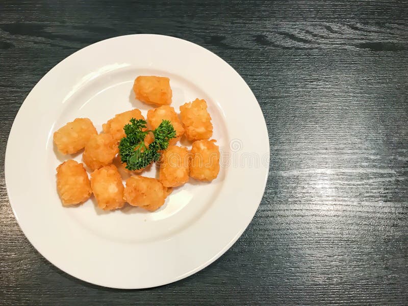 Hash browns on plate stock photo. Image of fast, browns - 94964754