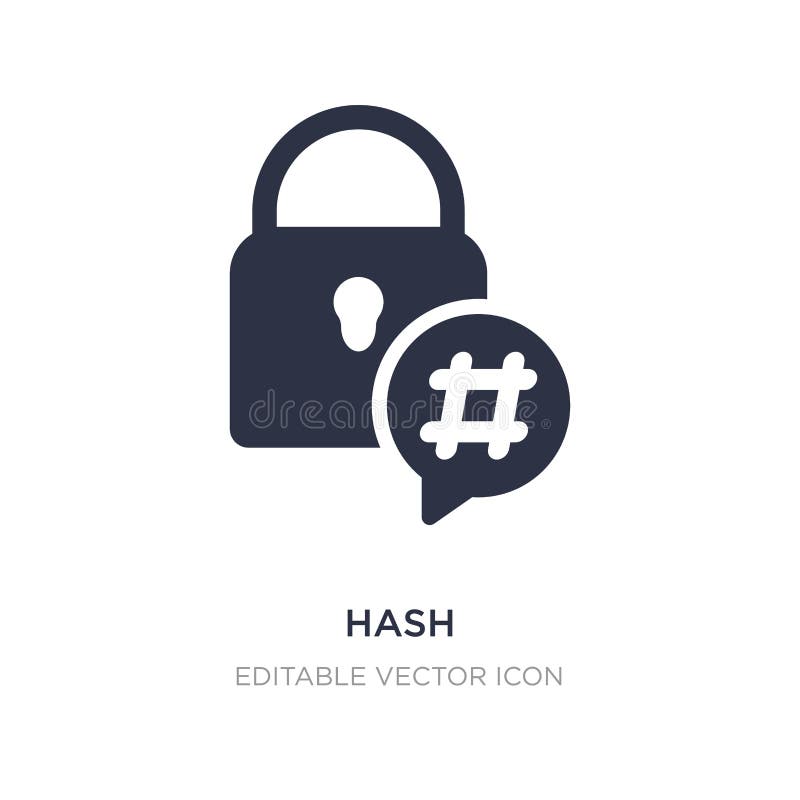 Hash Key Icon on White Background. Simple Element Illustration from ...