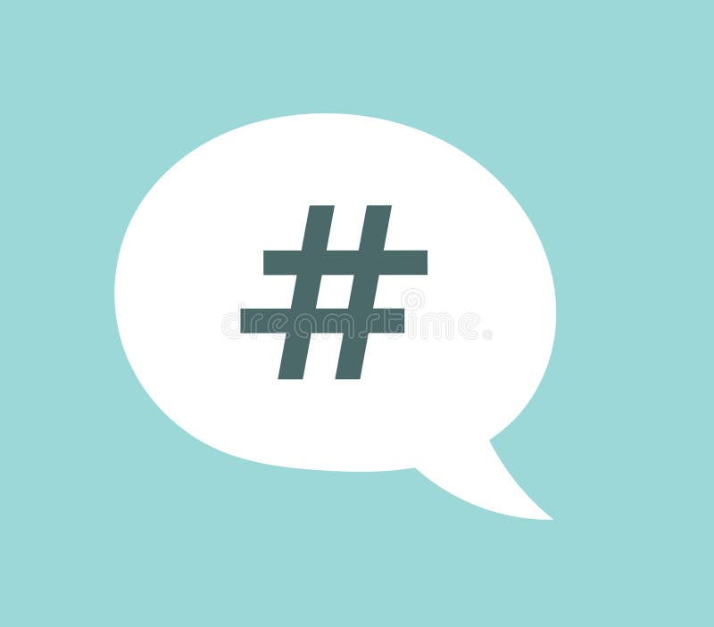 Hash Sign in a Chat Cloud Conversation Concept Stock Vector ...