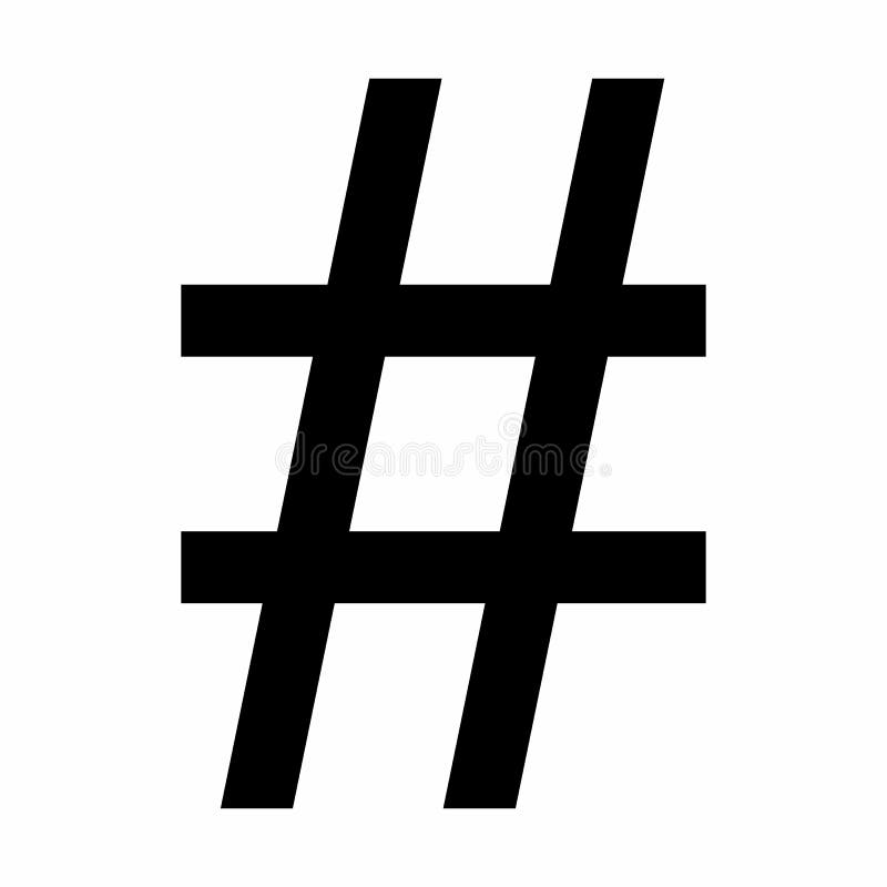 Hash sign illustration stock illustration. Illustration of hashtag ...