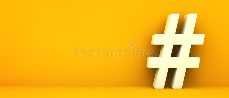 Hash Symbol with Copyspace stock illustration. Illustration of room ...