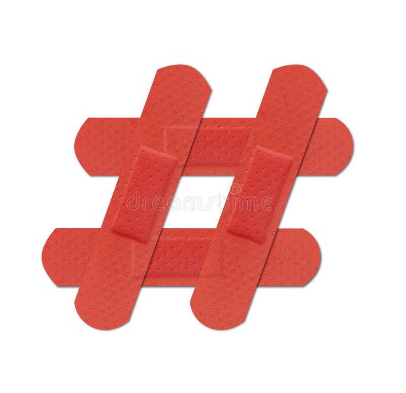 Hash tag band aid stock image. Image of isolated, protection - 232968773
